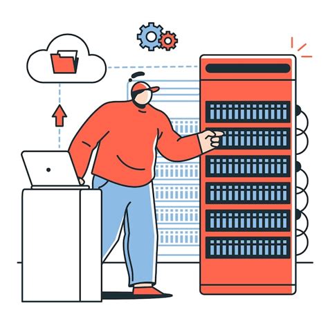 Free Vector Server Concept Illustration