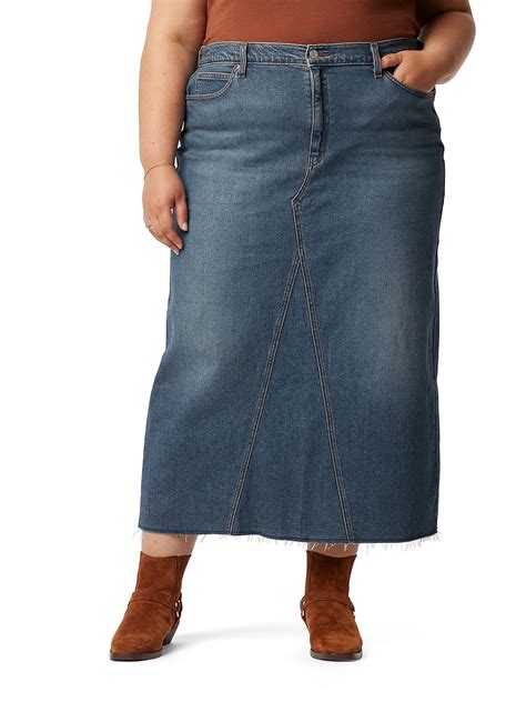 Levi Strauss Signature Womens And Womens Plus Maxi Denim Skirt Sizes