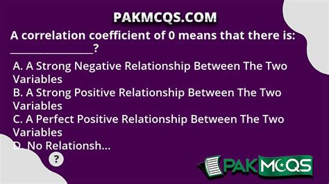 A Correlation Coefficient Of 0 Means That There Is