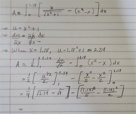 Calculus 2 Areas Between Curves I M Working On This Area And I Feel Like I M Making A Mistake
