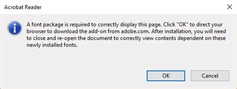 Solved Acrobat Reader Dc Requires A Font Package To Corre Adobe