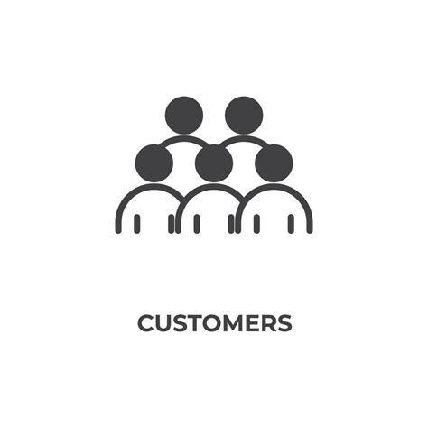 Vector Sign Of Customers Symbol Is Isolated On A White Background Icon Color Editable 10051924