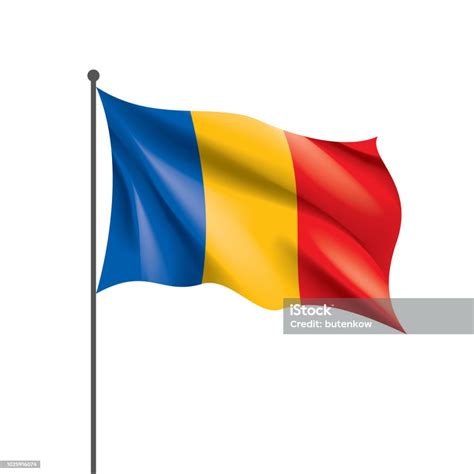 차드 플래그 흰색 배경에 벡터 일러스트 레이 션 0명에 대한 스톡 벡터 아트 및 기타 이미지 0명 3차원 형태 국기