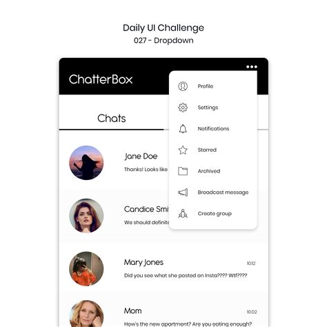 Daily Ui Challenge 027 Dropdown On Behance