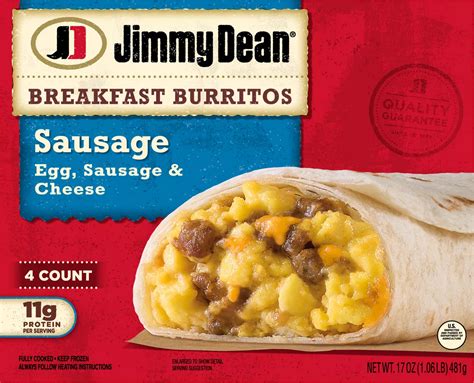 Jimmy Dean Frozen Sausage Breakfast Burritos 4 Ct Wegmans