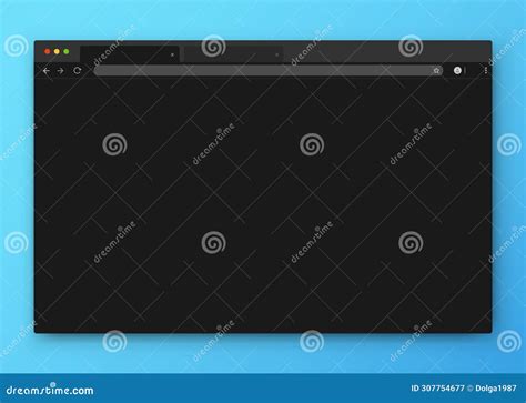 Browser Window Realistic Black Empty Browser Window With Toolbar