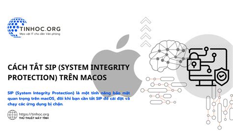 Cách tắt SIP System Integrity Protection trên macOS TINHOC ORG