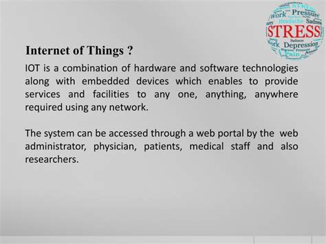 Stress Detection Using Machine Learning And Iot Pptx Internet Computing
