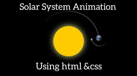 Journey Through The Solar System Stunning Animation With Html And Csssolar System Animation Youtube