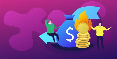 기업인들은 달러 동전 스택이 경제 화살표 하향 차트 그래프 그래프 금융 위기 파산 투자 실패 위험 개념 전체 길이 수평 아래로 떨어지는 에 대해 좌절 가공의 인물에 대한