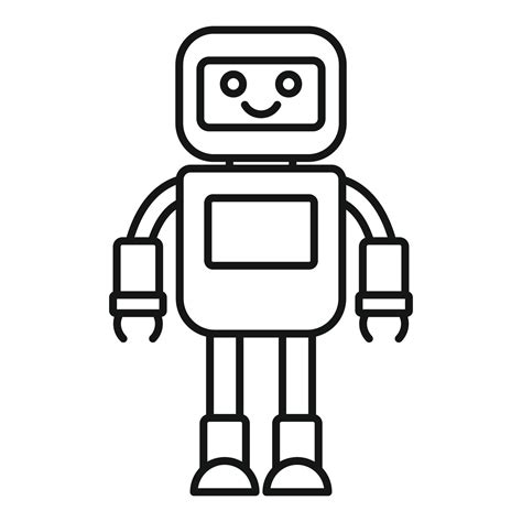Cyber Robot Icon Outline Style 14626020 Vector Art At Vecteezy
