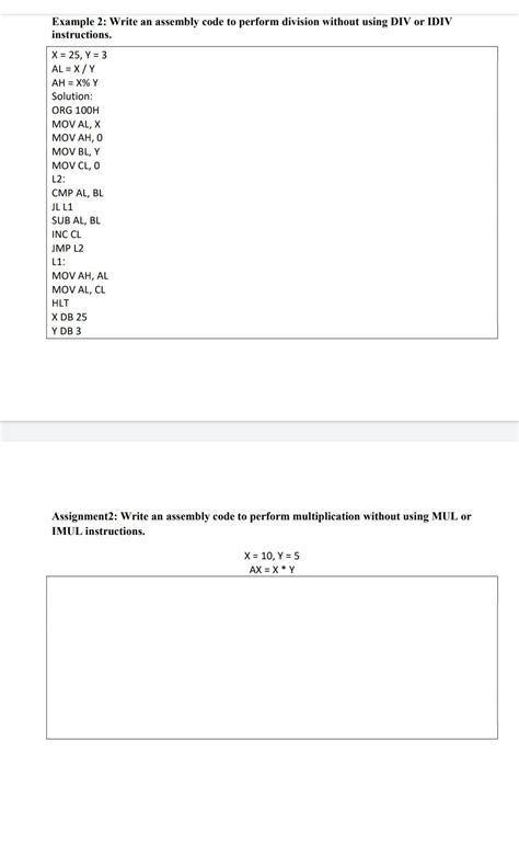 Solved Solve This Assessment Using Loop Or Jump Instruction