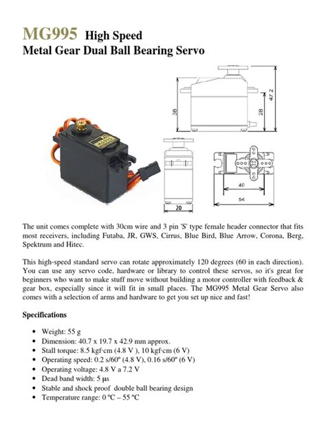 Mg995 Servo Motor Pinout Interfacing With Arduino 58 Off Mg995 Servo Motor Pinout Interfacing With Arduino 58 Off