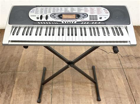 Lot Casio Ctk 573 Electric Keyboard W Stand