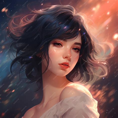 Premium Photo Illustration Of A Beautiful Anime Girl Portrait