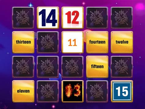 Numbers 11 20 Matching Pairs