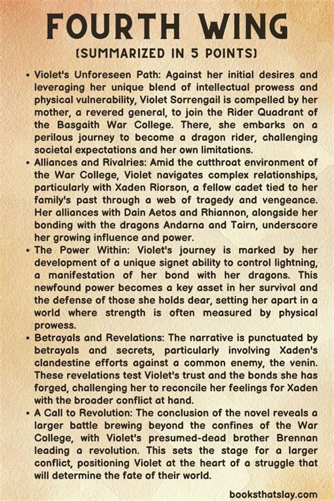 Fourth Wing Summary Characters And Themes