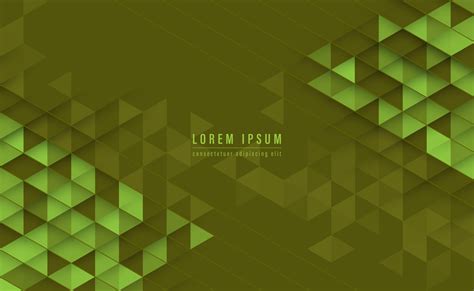 Green Triangular Shapes With Line Stripe Modern Abstract Background Vector Illustration 7872391