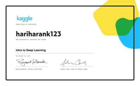 Hari Haran K On Linkedin Hariharank123 Completed The Intro To Deep