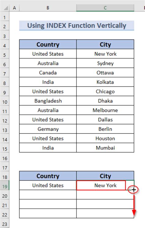 Index Function To Match And Return Multiple Values Vertically In Excel