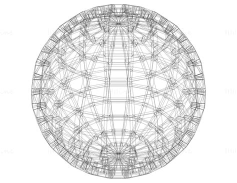 Wireframe Shape Globe Grid Sphere 3d Print Model
