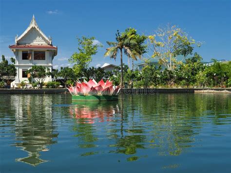 Lotus Pond In Thai Temple Stock Image Image Of Front 37993031