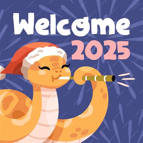 Premium Vector Welcome 2025 Greeting Post Card Design Chinese New