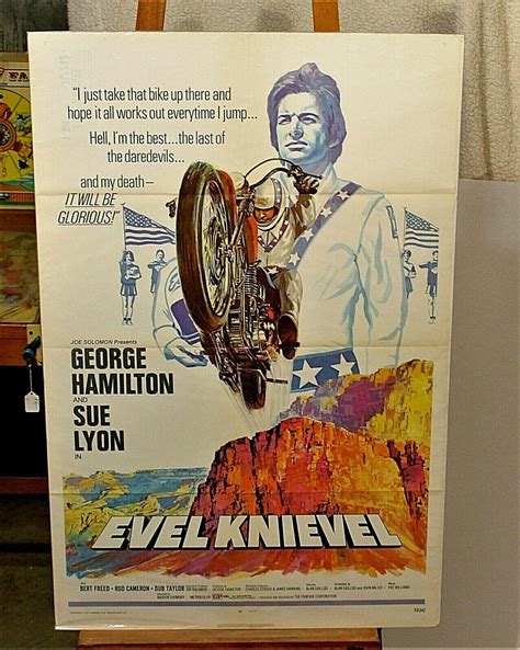 Original Movie Poster Evel Knievel 1sh 1971 George Hamilton Is The