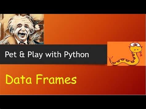 Python Tutorial DataFrames DIY YouTube