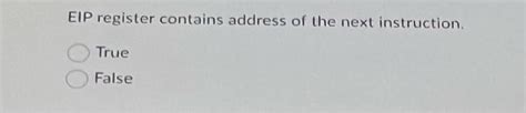 Solved Eip Register Contains Address Of The Next