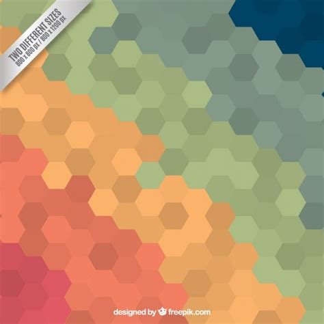 Abstract Colorful Hexagonal Background Design