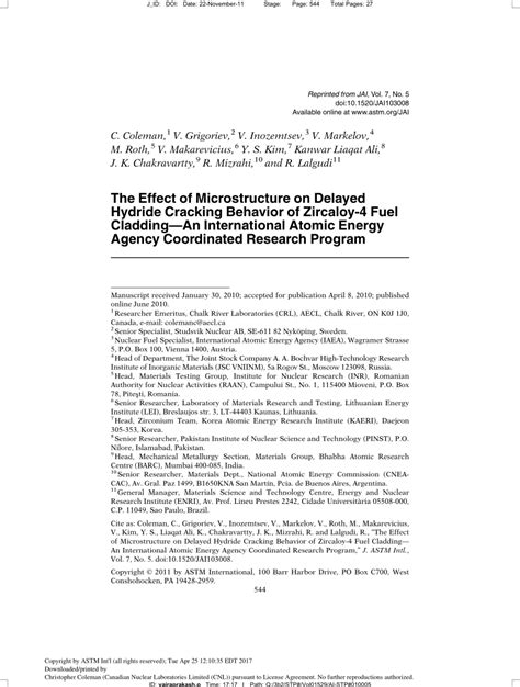 Pdf The Effect Of Microstructure On Delayed Hydride Cracking Behavior Of Zircaloy 4 Fuel