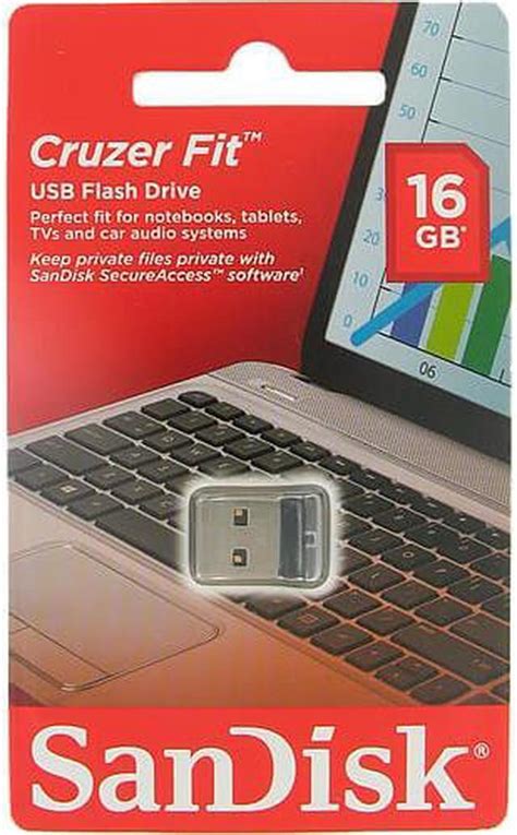 Sandisk Cruzer Fit 16gb Usb 20 Flash Drive 128bit Aes Encryption