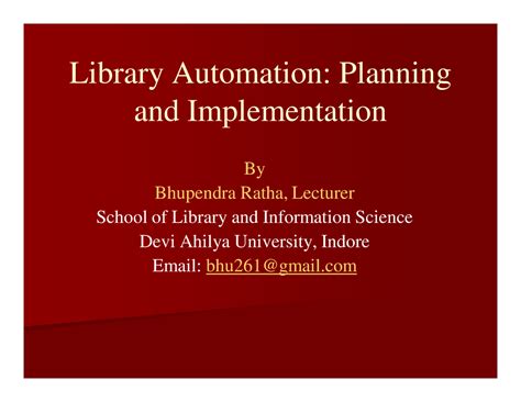 Library Automation Planning And Implementation Library Automation PlanningLibrary Automation