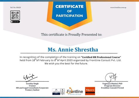 Annie Shrestha On Linkedin Chrp Hrprofessional Continuouslearning