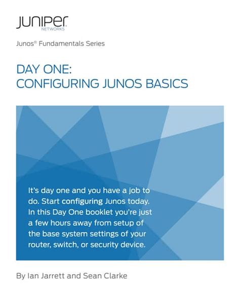 Configuring Junos Basics Pdf
