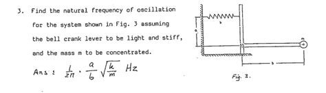 SOLVED J Find The Natural Frequency Of Oscillation For The System Shown In Fig Assuming The
