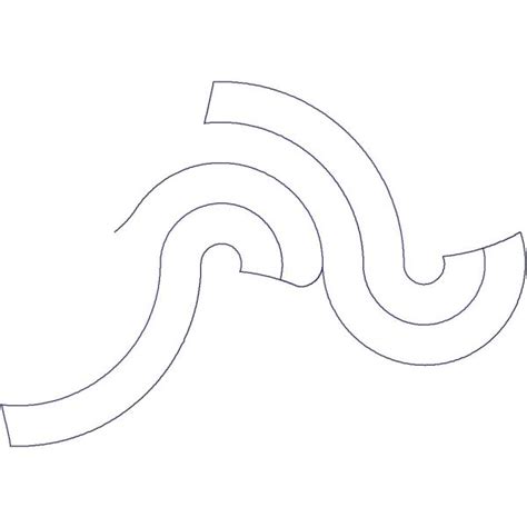 Continuous Nested Curve Light Digital Quilting Design Subtle Texture