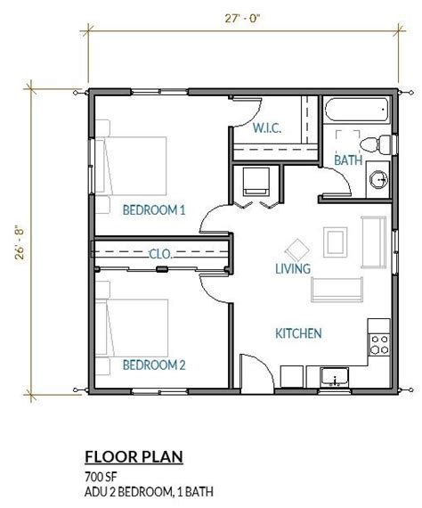 Adu Floor Plans 750 Sq Ft The Perfect Solution For Small Living Spaces