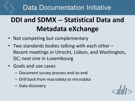 Ppt Data Documentation Initiative Ddi Goals And Benefits