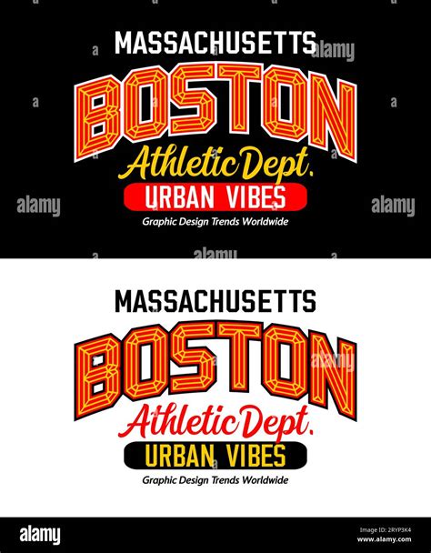 Boston Massachusetts Shadow Line Urban Sports Typeface Typography For