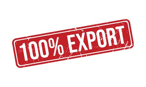 100 Percent Export Rubber Stamp 20860064 Vector Art At Vecteezy