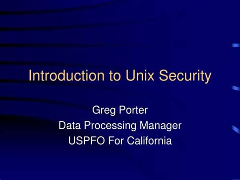ppt introduction to unix security powerpoint presentation free