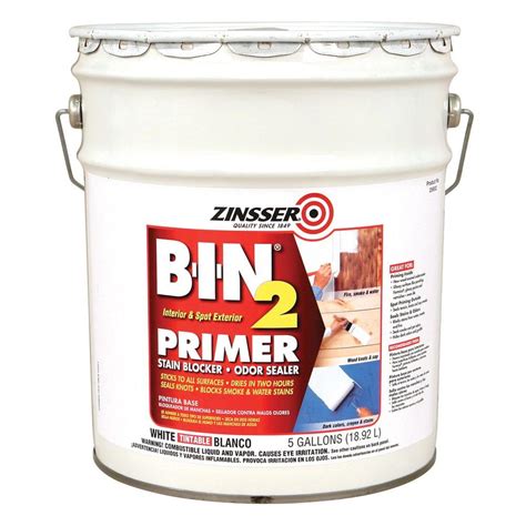Zinsser 5 Gal Bin2 White Stain Odor Blocker 259932 The Home Depot