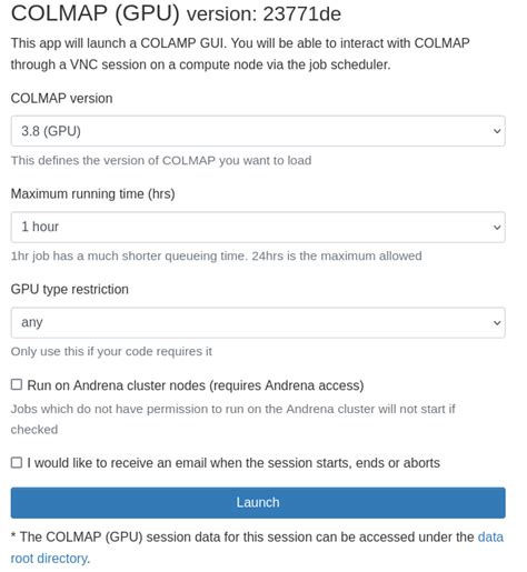 colmap hpc qmul