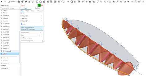 Self Intersecting Body With Loft And Path — Onshape