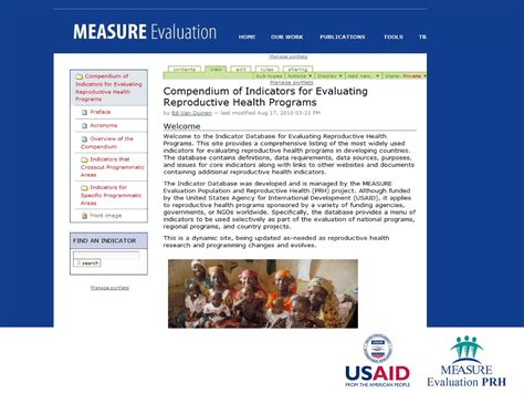 Measuring And Evaluating Reproductive Health Initiatives Ppt