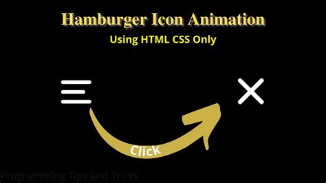 Hamburger Icon Animation Using Html Css Only Youtube
