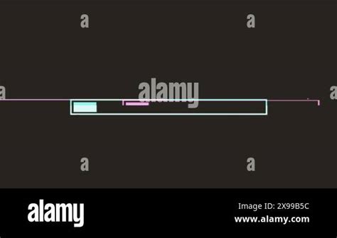 Computer Loading Bar With Glitch Effect Animation Of A Computer Screen With Loading Bar