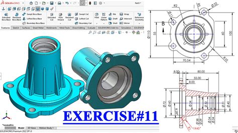Solidworks Exercise Tutorial Create An Aluminum Part For An Automobile